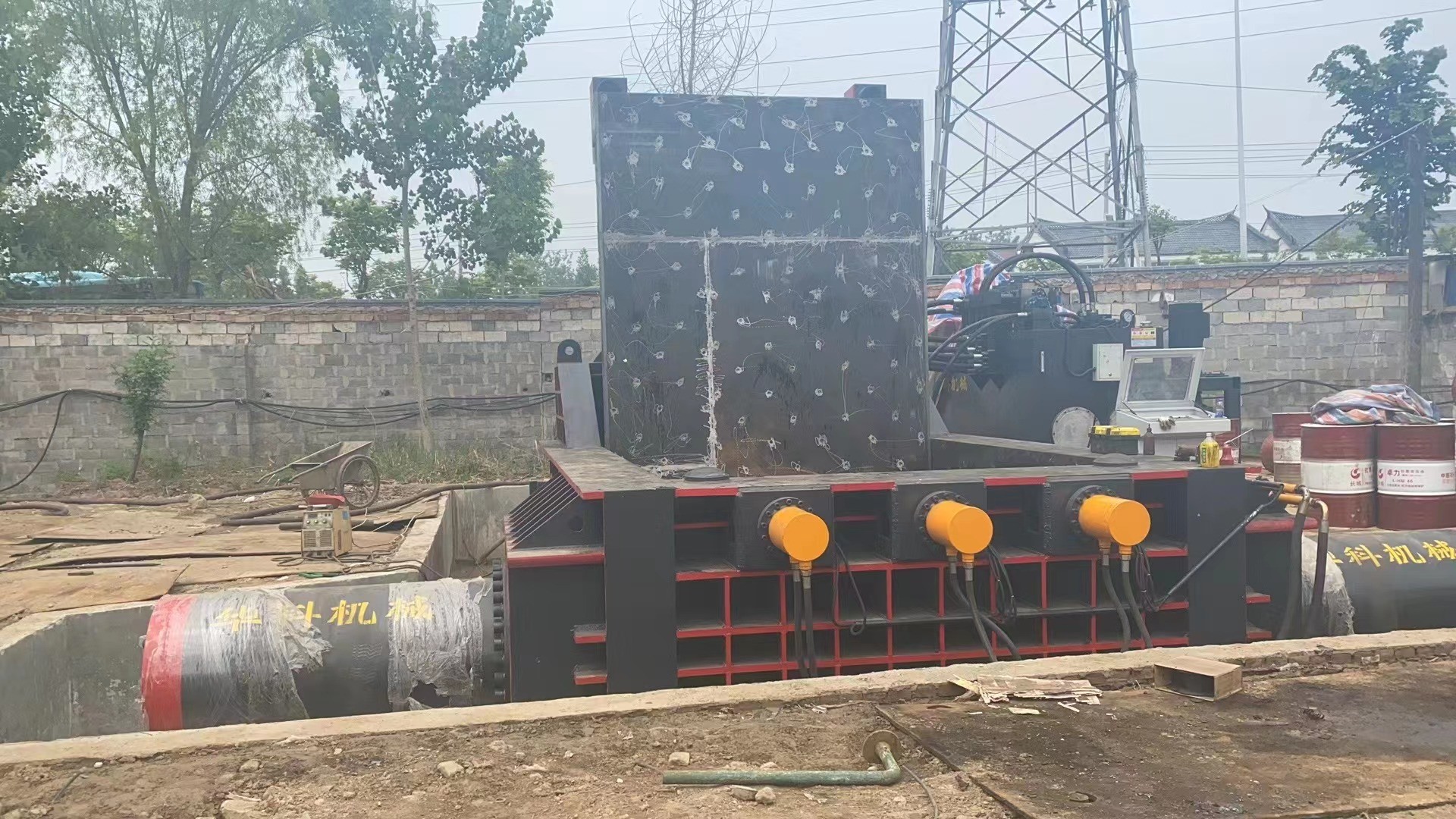 ISO9001 Automatic Scrap Metal Baler Machine 380V 3P 50 HZ